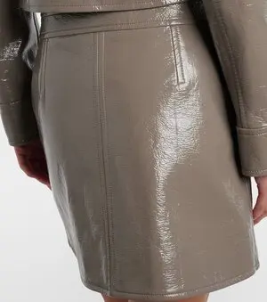 COURREGES Vinyl Mini Skirt - Grey