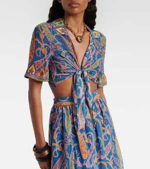 Etro Paisley Crop Top