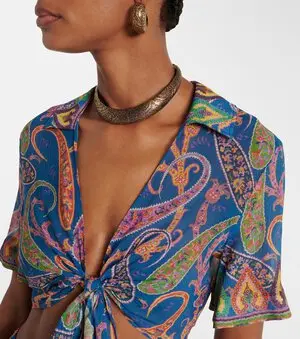 Etro Paisley Crop Top