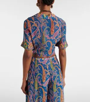 Etro Paisley Crop Top