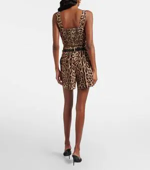 Dolce & Gabbana Leopard-print Cotton Bermuda Shorts