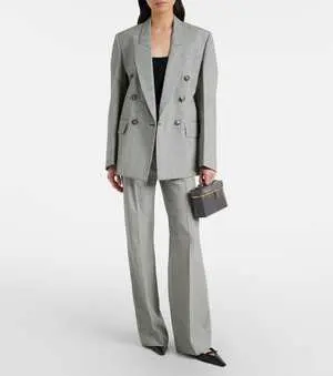 Victoria Beckham Virgin Wool Double-breasted Blazer