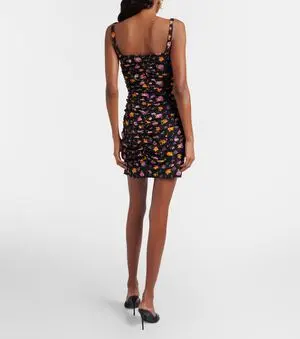 Dolce & Gabbana Floral Silk-blend Charmeuse Minidress