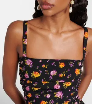 Dolce & Gabbana Floral Silk-blend Charmeuse Minidress
