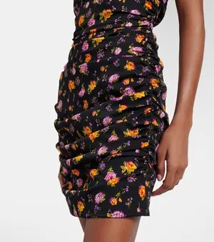 Dolce & Gabbana Floral Silk-blend Charmeuse Minidress