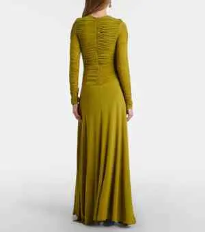 Tove Eira Gathered Maxi Dress - Green