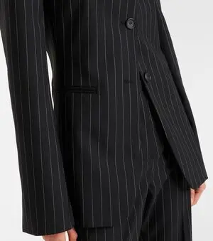 Sportmax Rive Striped Wool-blend Gabardine Blazer