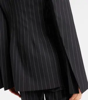 Sportmax Rive Striped Wool-blend Gabardine Blazer
