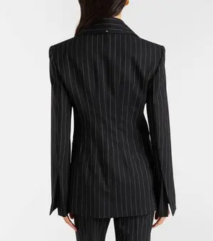 Sportmax Rive Striped Wool-blend Gabardine Blazer