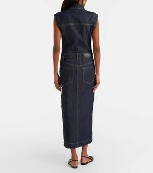 Sportmax Farfalla Denim Midi Dress - Blue