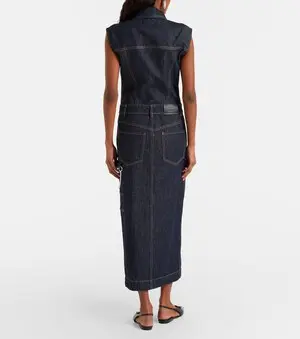 Sportmax Farfalla Denim Midi Dress - Blue