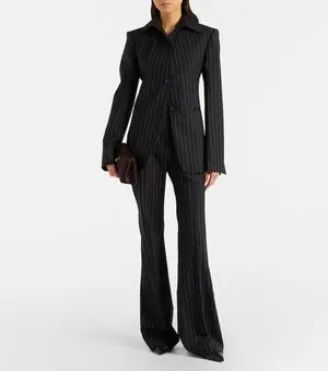 Sportmax Visino Flared Wool-blend Pants