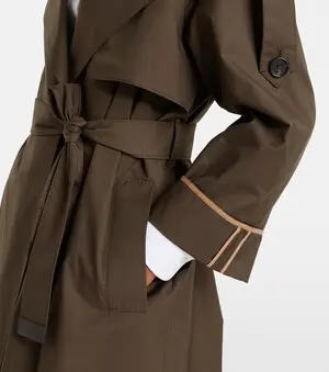Max Mara The Cube Cotton-blend Twill Trench Coat - Green