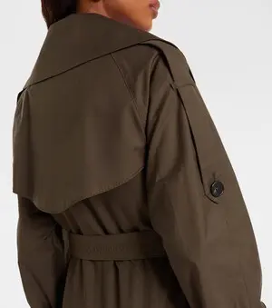 Max Mara The Cube Cotton-blend Twill Trench Coat - Green