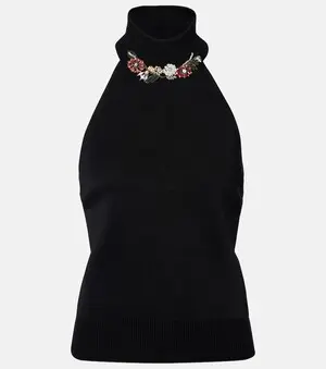 Givenchy Embellished Halterneck Top - Black