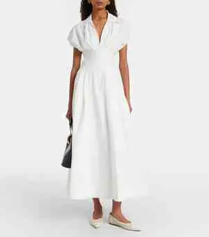 Simkhai Cotton-blend Poplin Midi Dress - White