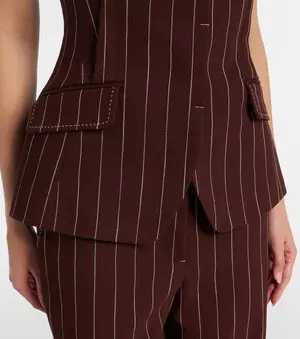 Simkhai Edie Striped Top - Brown