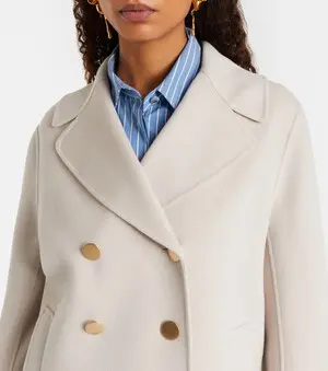 Max Mara Margot Virgin Wool Pea Coat - Beige