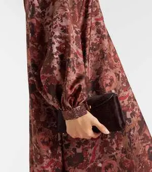 Max Mara Alpe Embellished Silk Maxi Dress