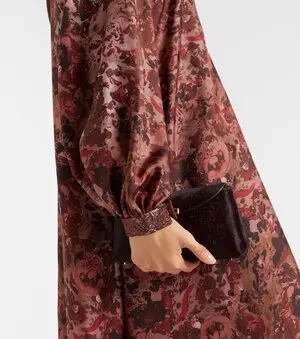 Max Mara Alpe Embellished Silk Maxi Dress - Multicoloured