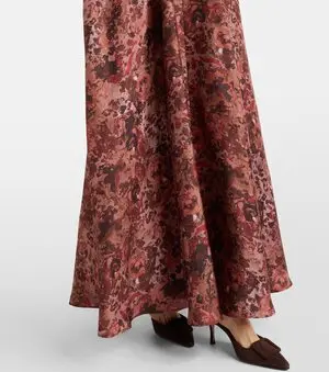 Max Mara Alpe Embellished Silk Maxi Dress - Multicoloured