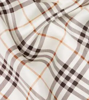 Burberry Check Silk Twill Scarf - Brown