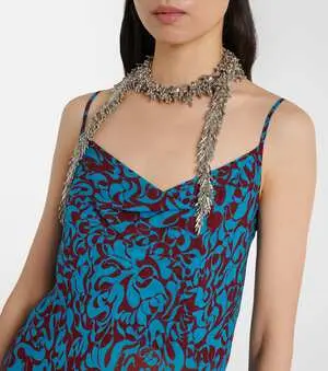 Dries Van Noten Printed Cowl Neck Top