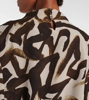 Dries Van Noten Printed Top - Brown