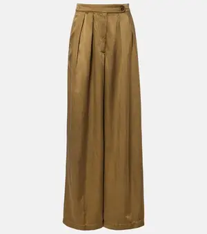 High-waisted Wide Leg Pleated Pants