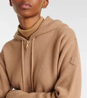 Moncler Wool And Cashmere Cardigan - Brown