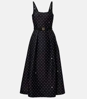 Elie Saab Polka-dot Midi Dress