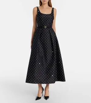 Elie Saab Polka-dot Midi Dress