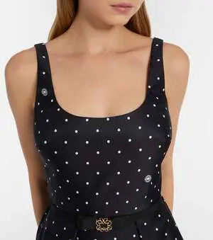 Elie Saab Polka-dot Midi Dress