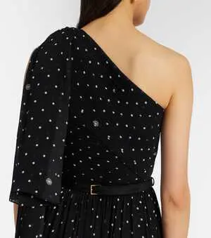 Elie Saab Polka-dot One-shoulder Gown