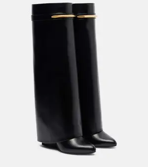 Givenchy Shark 95 Leather Knee-high Boots