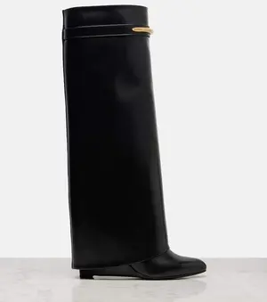 Givenchy Shark 95 Leather Knee-high Boots