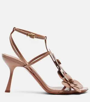 Zimmermann Orchid 85 Leather Sandals - Brown