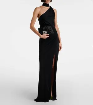 ROGER VIVIER Efflorescence Mini Satin Clutch