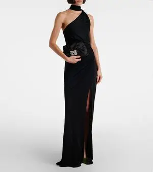 ROGER VIVIER Efflorescence Mini Satin Clutch