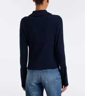 Chloé Logo Wool Cardigan - Blue
