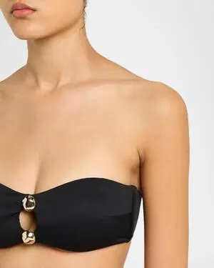 Simkhai Nicola Studded Bandeau Bikini Top
