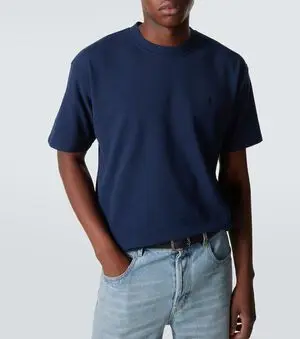 Saint Laurent Cotton-blend T-shirt - Blue