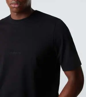 Saint Laurent Logo Cotton Jersey T-shirt - Black