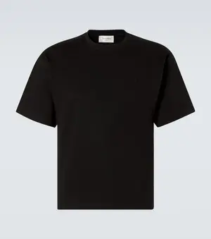 Saint Laurent Cropped Cotton Jersey T-shirt