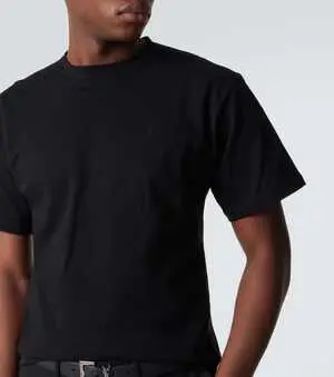 Saint Laurent Cropped Cotton Jersey T-shirt