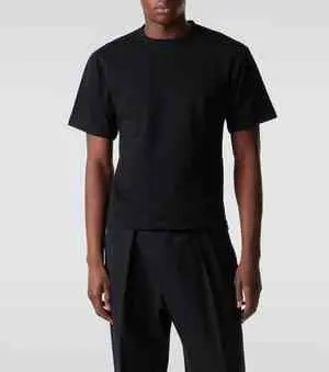 Saint Laurent Cropped Cotton Jersey T-shirt