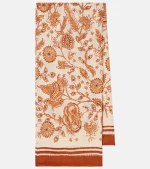 Loro Piana Floral Cashmere And Silk Scarf - Multicoloured