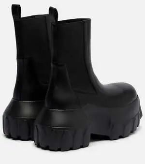 Rick Owens Beatle Mega Tractor Leather Chelsea Boots