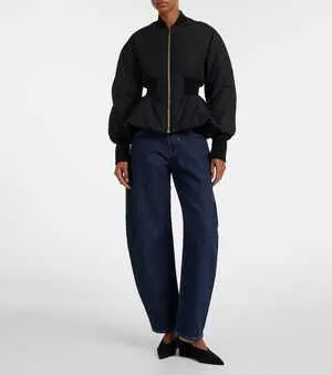 Alaïa Peplum Bomber Jacket