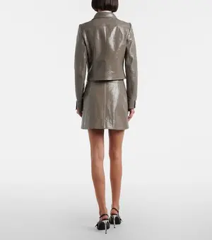 COURREGES Vinyl Miniskirt - Grey